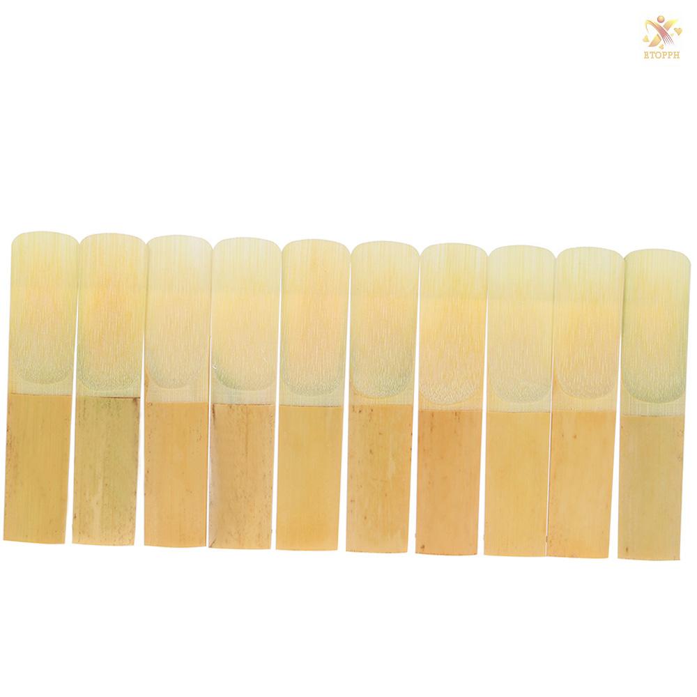[ETOM] 10-pack Pieces Strength 3.0 Bamboo Reeds for Eb Alto Saxophone ...