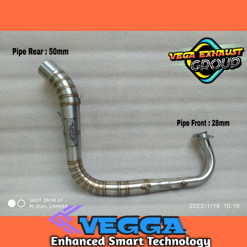 Racing exhaust neck under VARIO 110 -150CC/PCX 125-150 BEAT OLD/NEW FI 2008-2022 SCOOPY OLD/NEW ...