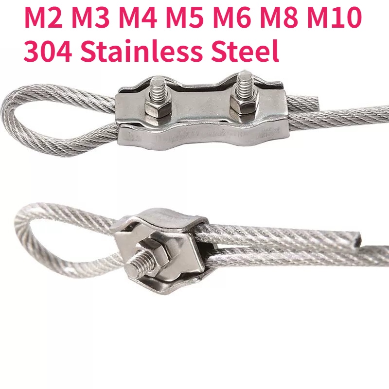 M2 M3 M4 M5 M6 M8 M10 304 Stainless Steel Wire Rope Single or Double ...