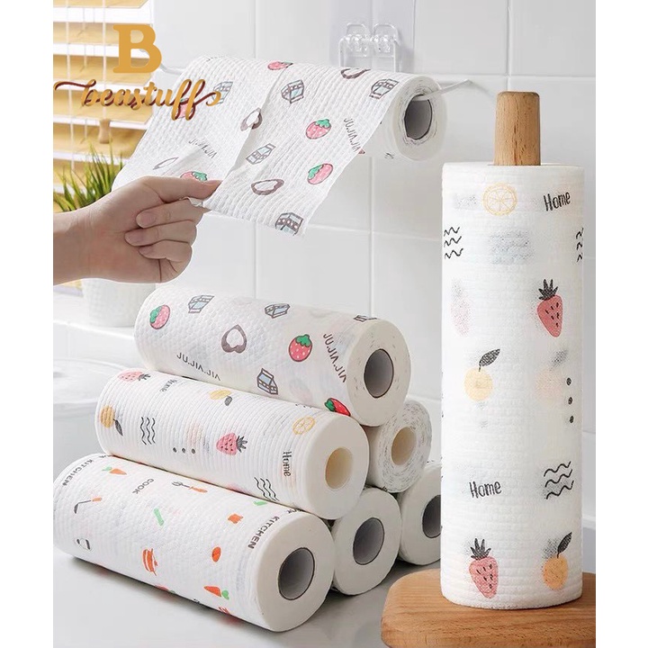 Disposable Kitchen Oil Absorbent Paper Towels Washable Dish Towel Non ...