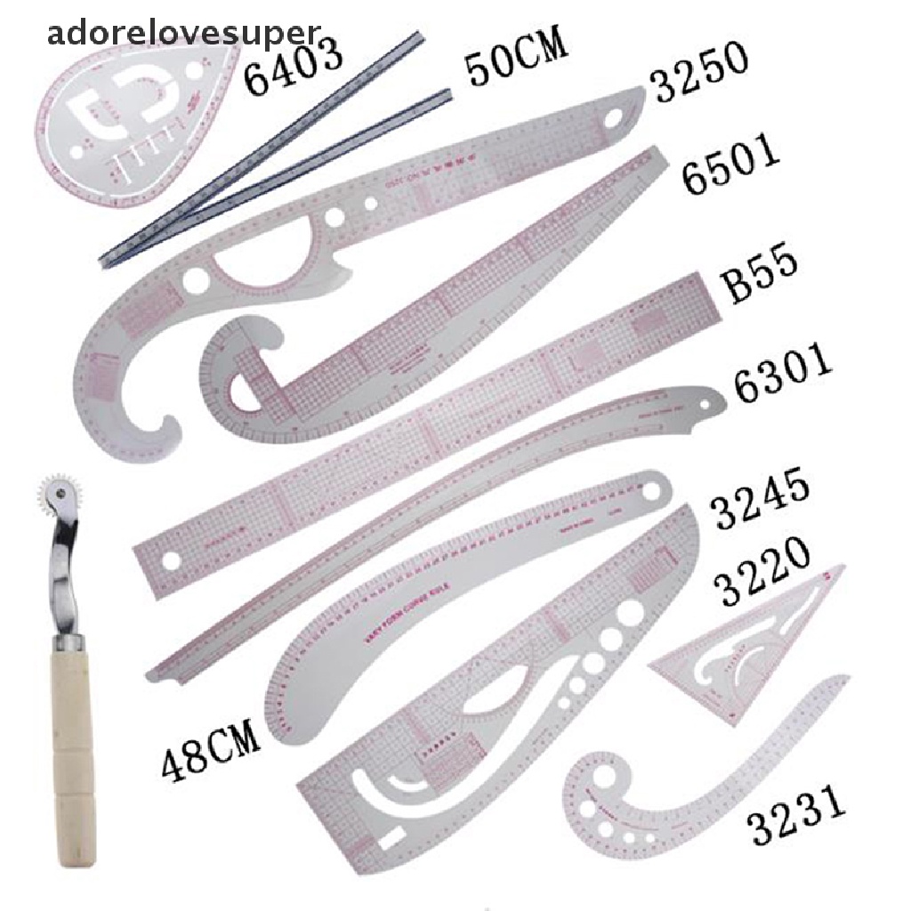 AD1PH Curve Sewing Set Sewing Ruler Cutg Ruler Clothing Sample Metric ...