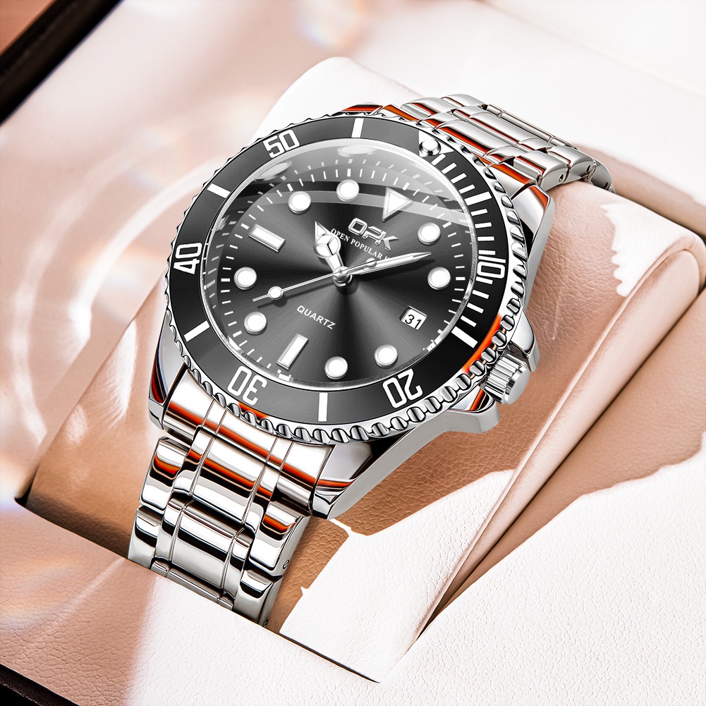 OPK Waterproof Watch For Men Original Quartz Calendar Luminous Relo ...