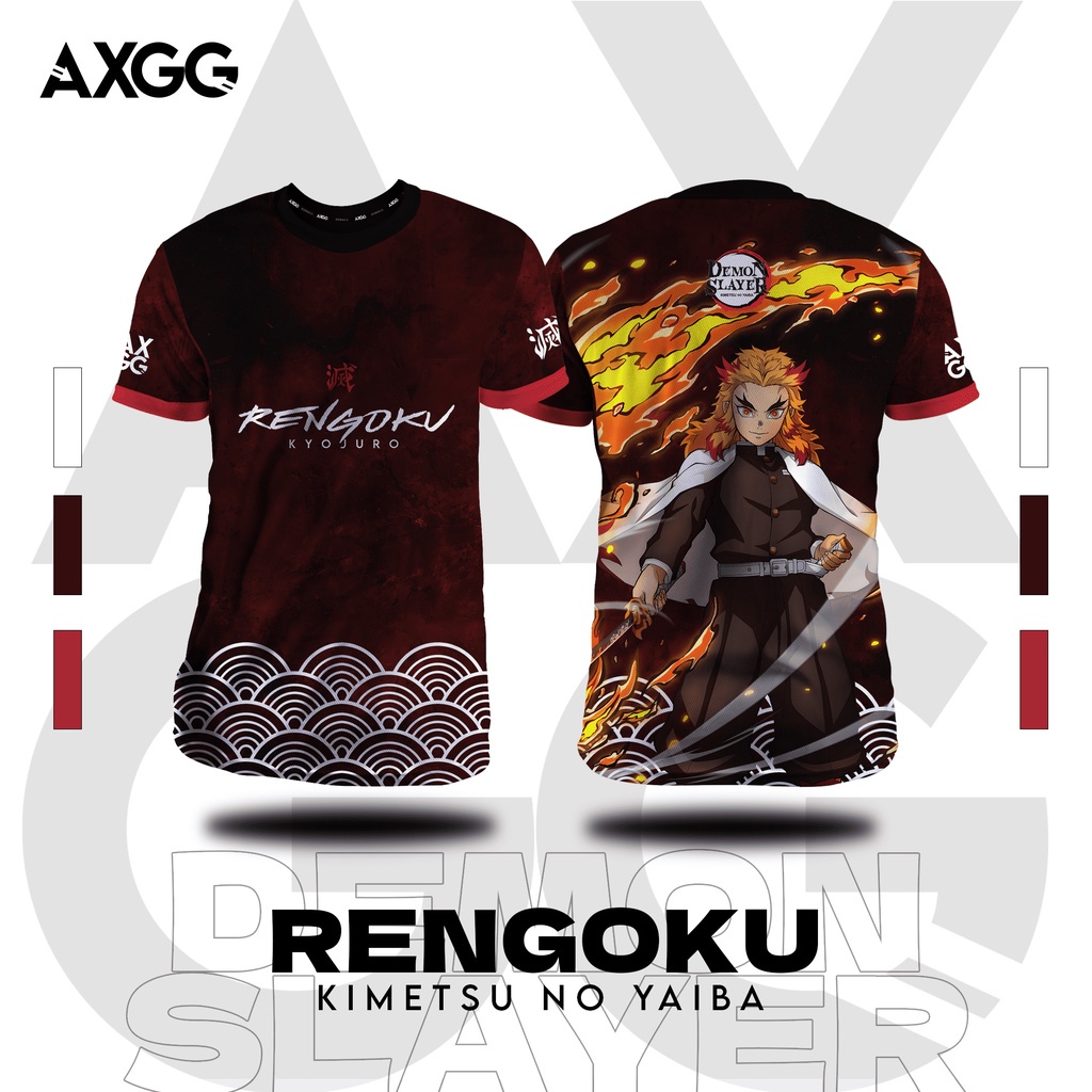 AXGG ' Kimetsu no Yaiba - Rengoku ' Anime Shirt | Shopee Philippines