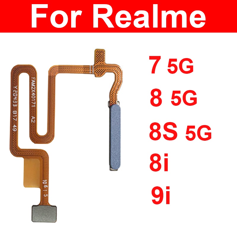 Fingerprint Sensor Flex Cable For Oppo Realme 7 5G 8 8S 5G 8I 9I Power ...