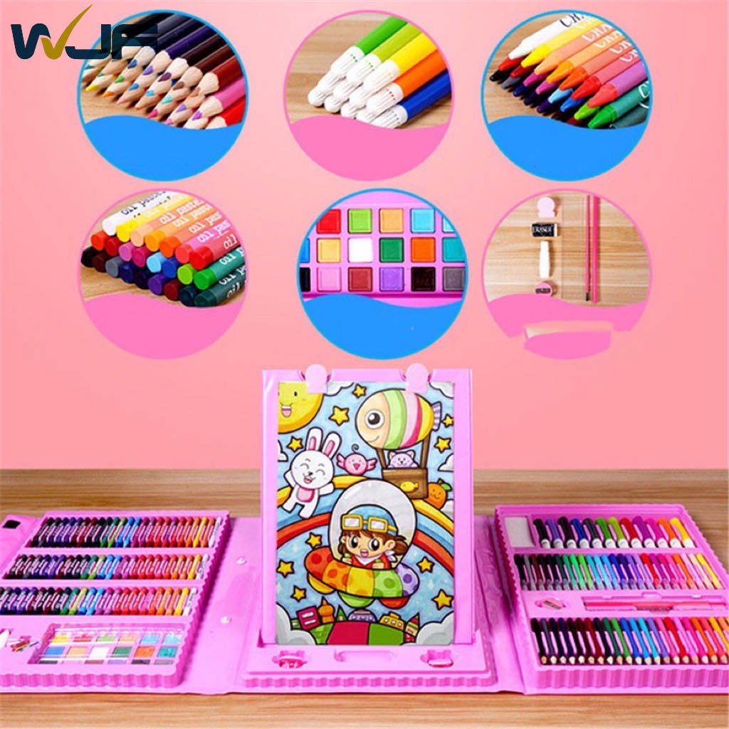 208 Pcs Kids Super Mega Art Coloring Set, Crayons Oil Pastels Color ...