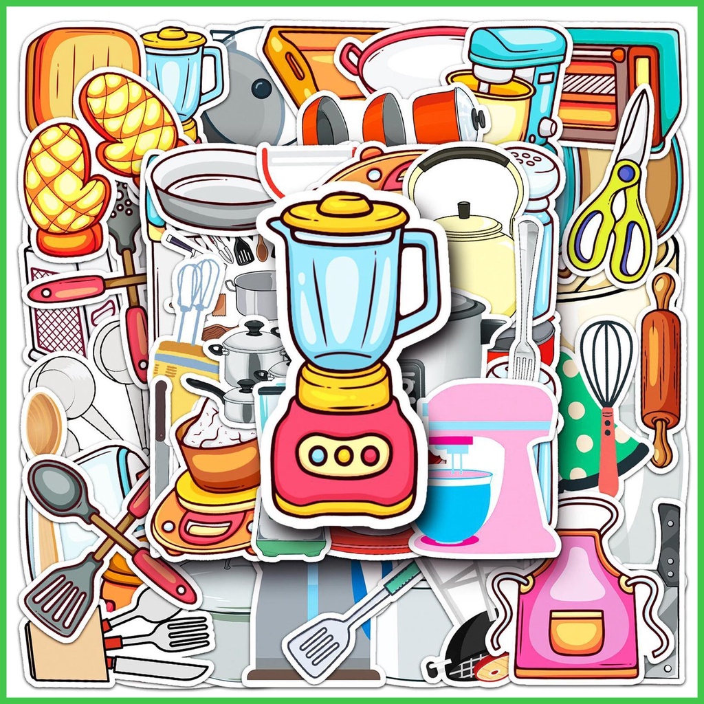 Food Stickers for Scrapbooking 50Pcs Waterproof Cooking Stickers for ...