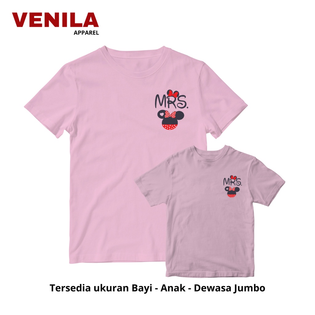 MRS Minnie Mouse Couple T-Shirt Mickey Mouse T-Shirt for Men and Women ...