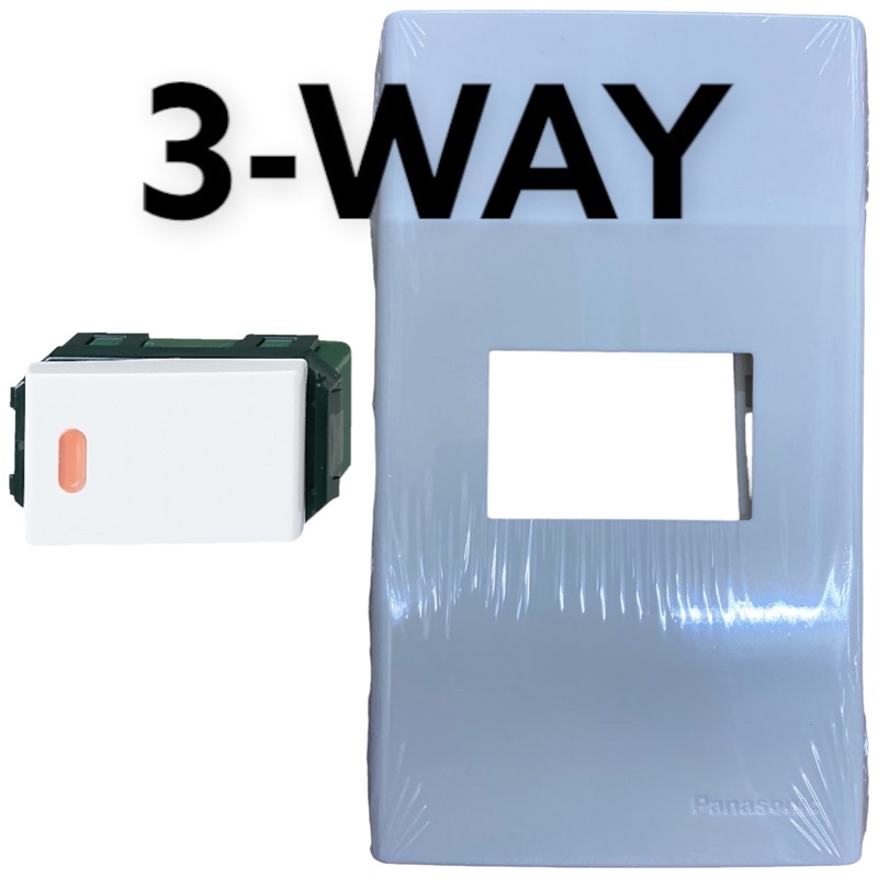 Panasonic WIDE series Illuminated(neon) 1-Way, 3-Way Switch SET ...