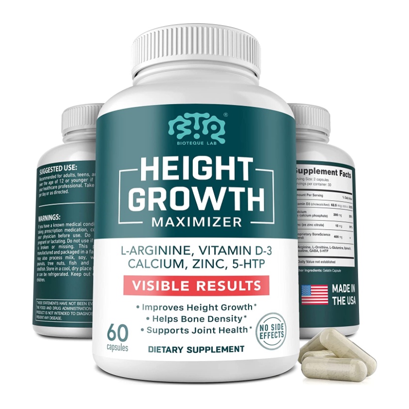 Bioteque Lab Height Growth Maximizer Supplement Grow Taller Increase ...