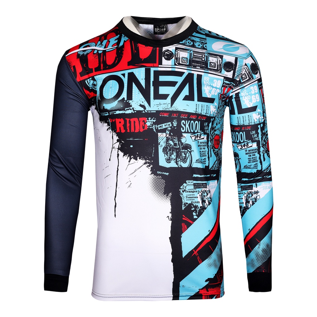 Motocross Long Sleeve Jersey For Men Dri Fit Motorcycle Shirt Motor Bike Riding Jersey | Shopee ...
