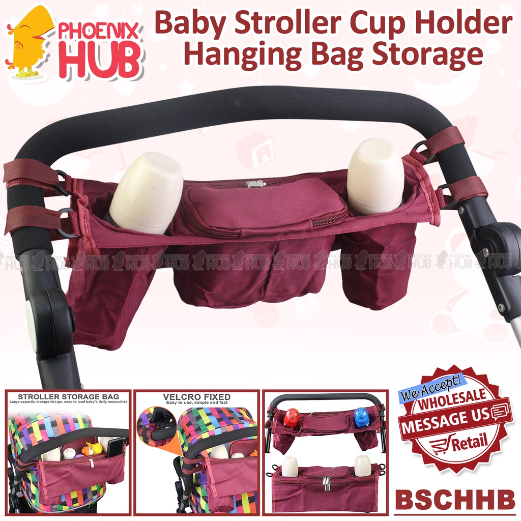Phoenix Hub BSCHHB Baby Pram Storage Cup Food Holder Bag Stroller ...