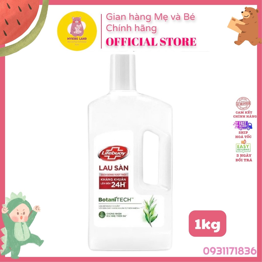 Lifebuoy Botani Tech Floor Cleaner 1kg Antibacterial Tea Tree And ...