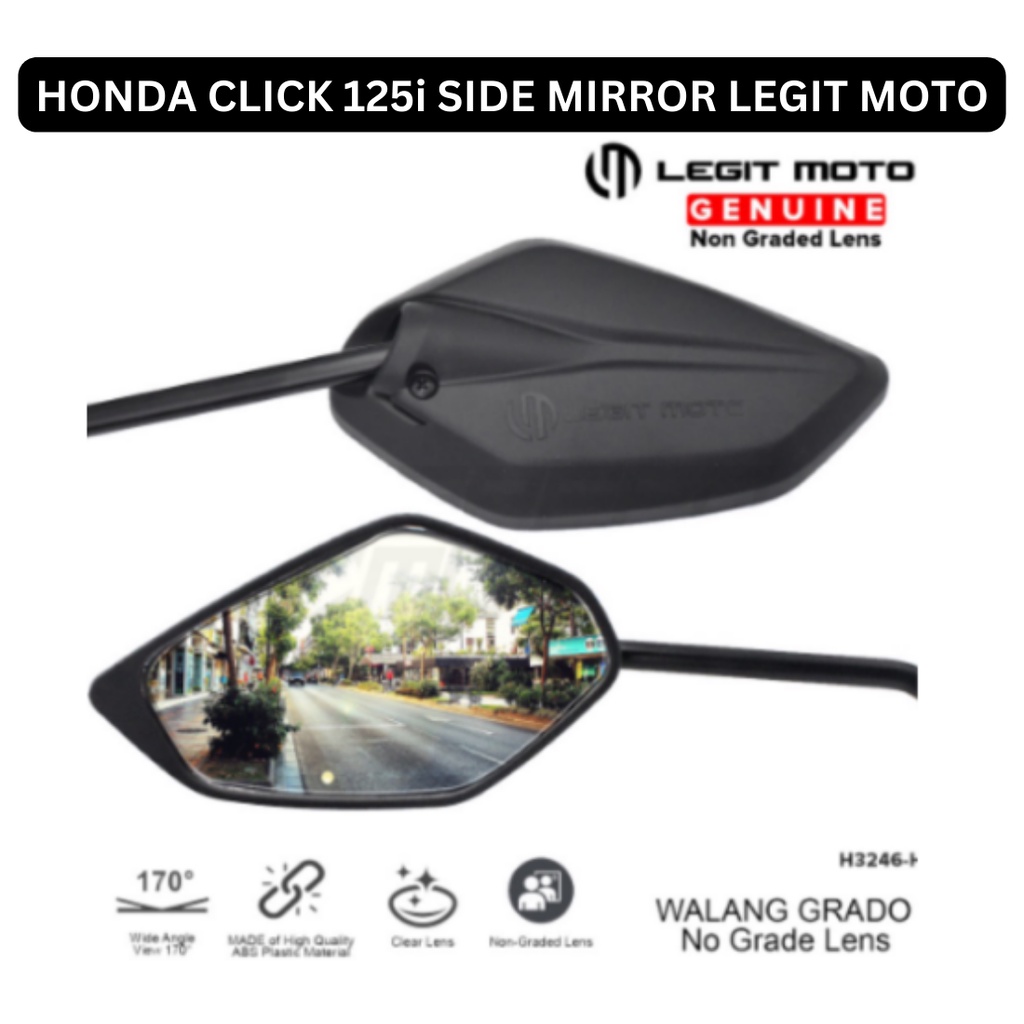 ORIGINAL LEGIT MOTO HONDA CLICK 125i SIDE MIRROR WALANG GRADO MATIBAY ...