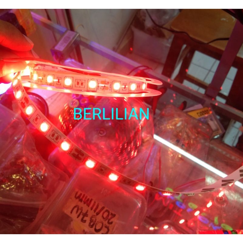 MERAH Led Strip Red SMD 5050 DC 12V 1roll Length 5meter ip33 indor ...