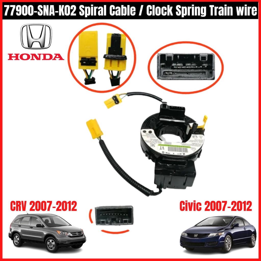 Spiral Cable / Clock Spring Train Wire for Honda Civic 2007-2012 / CRV ...