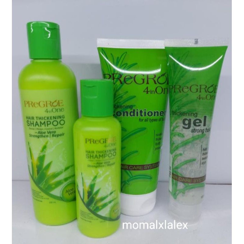Pregrow Hair and Scalp Treatment Shampoo/ Conditioner/ Hair Gel ...