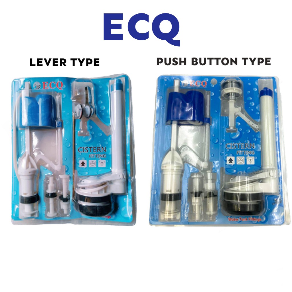 ECQ Tank Fittings for toilet flush (push button & lever type) 1set ...