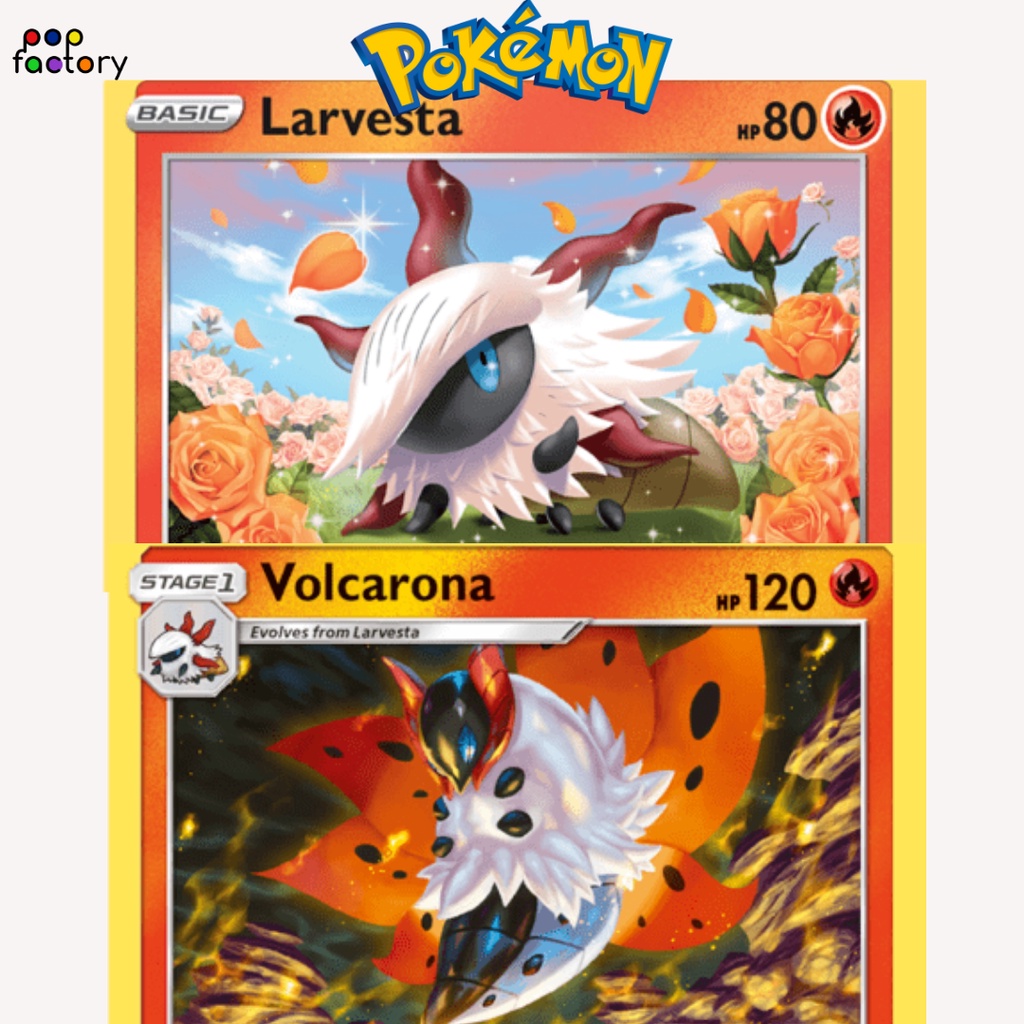 Larvesta & Volcarona Pokemon Cards TCG (6th Gen Pokemon) | Shopee ...
