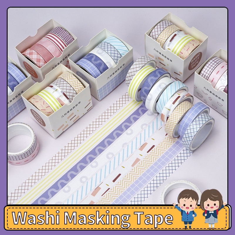 5 Rolls/box Creative Masking Tape Scarpbooking DIY Decoration Washi ...