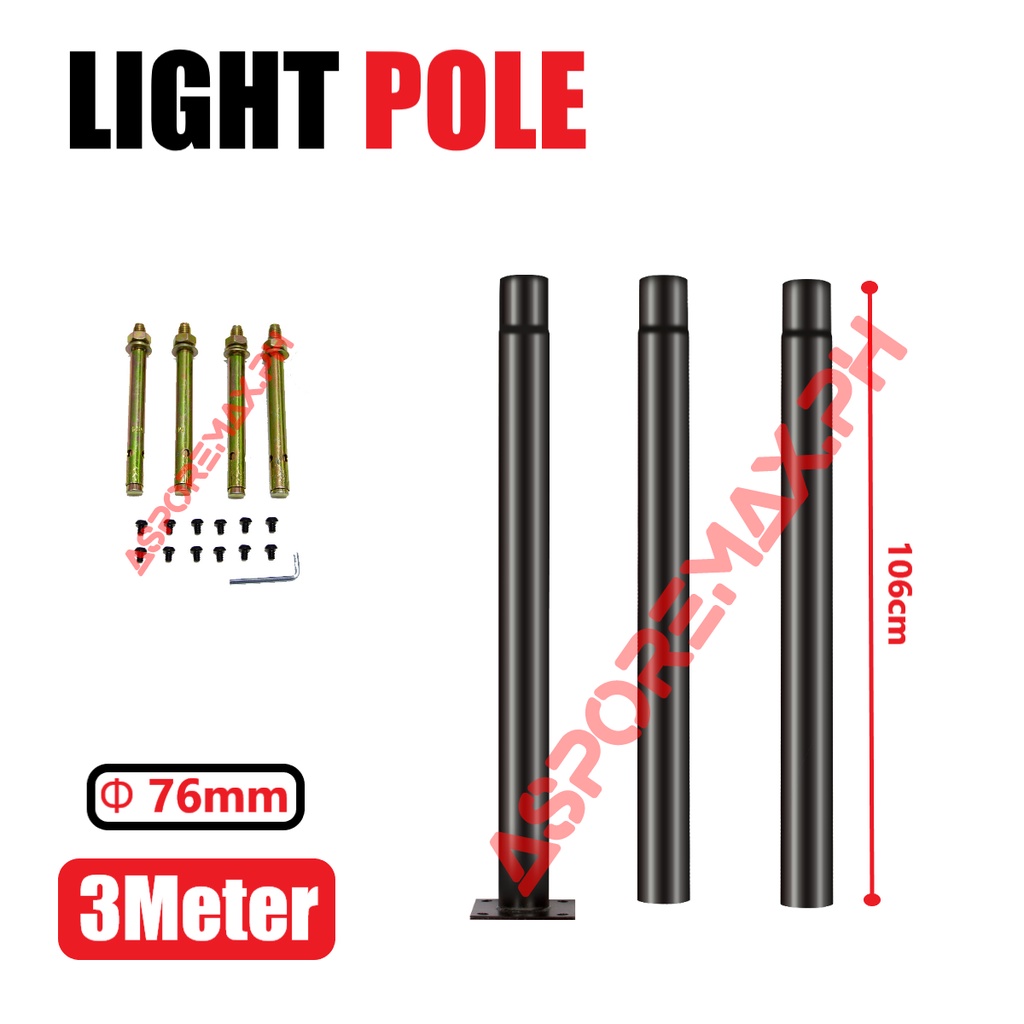 Steel Pole Light Pole for LED Solar Street Light Bracket Split Design ...