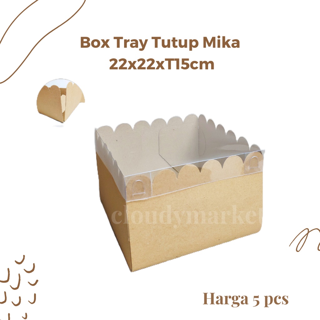 Box Tray Lid Mica 22x22xT15cm - ORDER In Multiples Of 5pc | Shopee ...