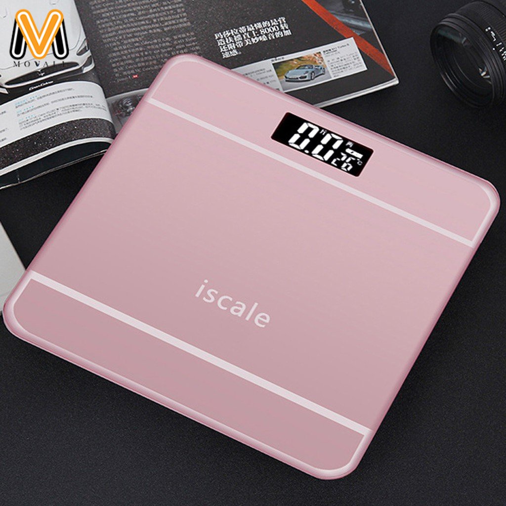 Movall Electronic Human Digital Weighing Scale Large Tempered Glass LED ...