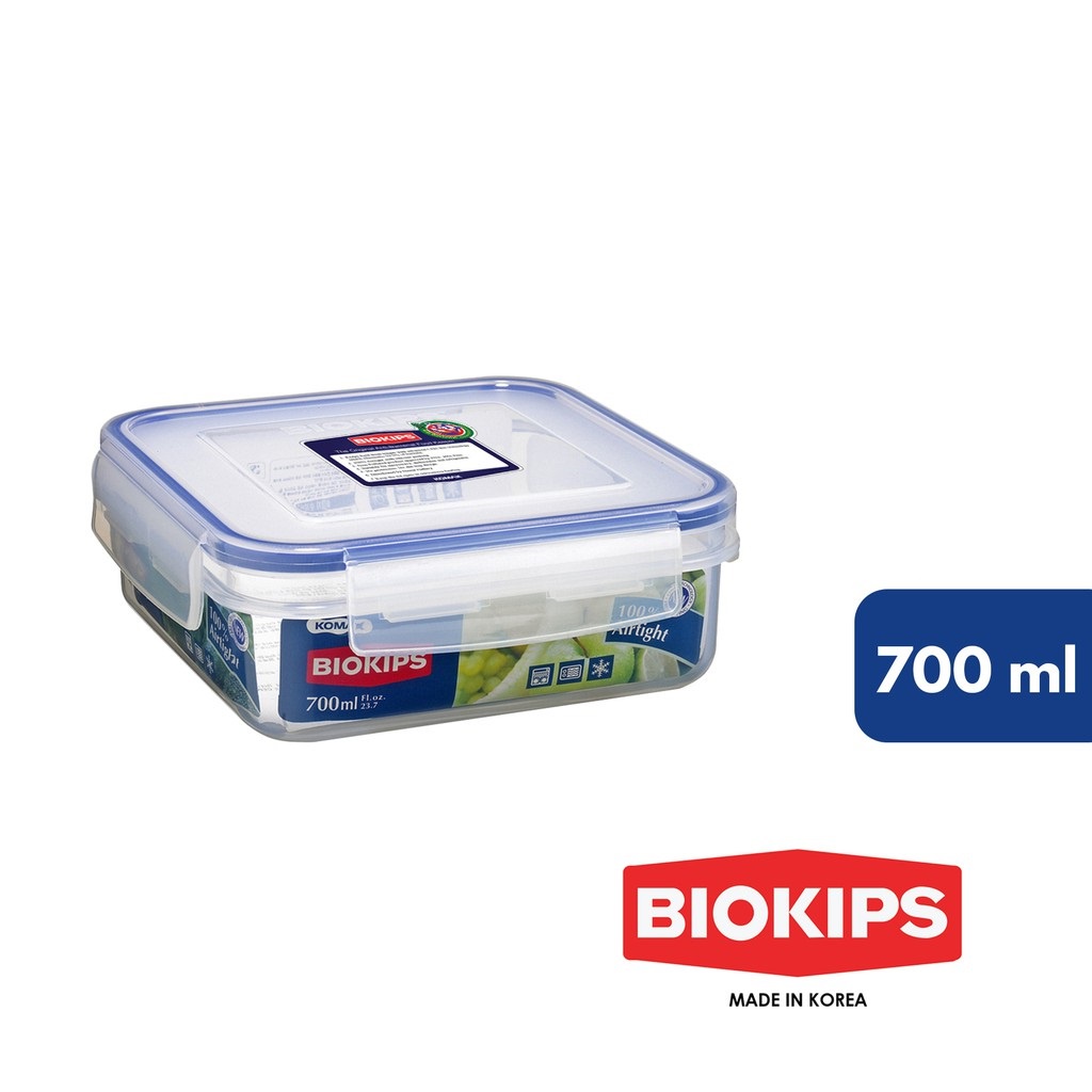 Biokips Square Food Keeper 700ml | BPA Free | 100% Airtight Leakproof ...