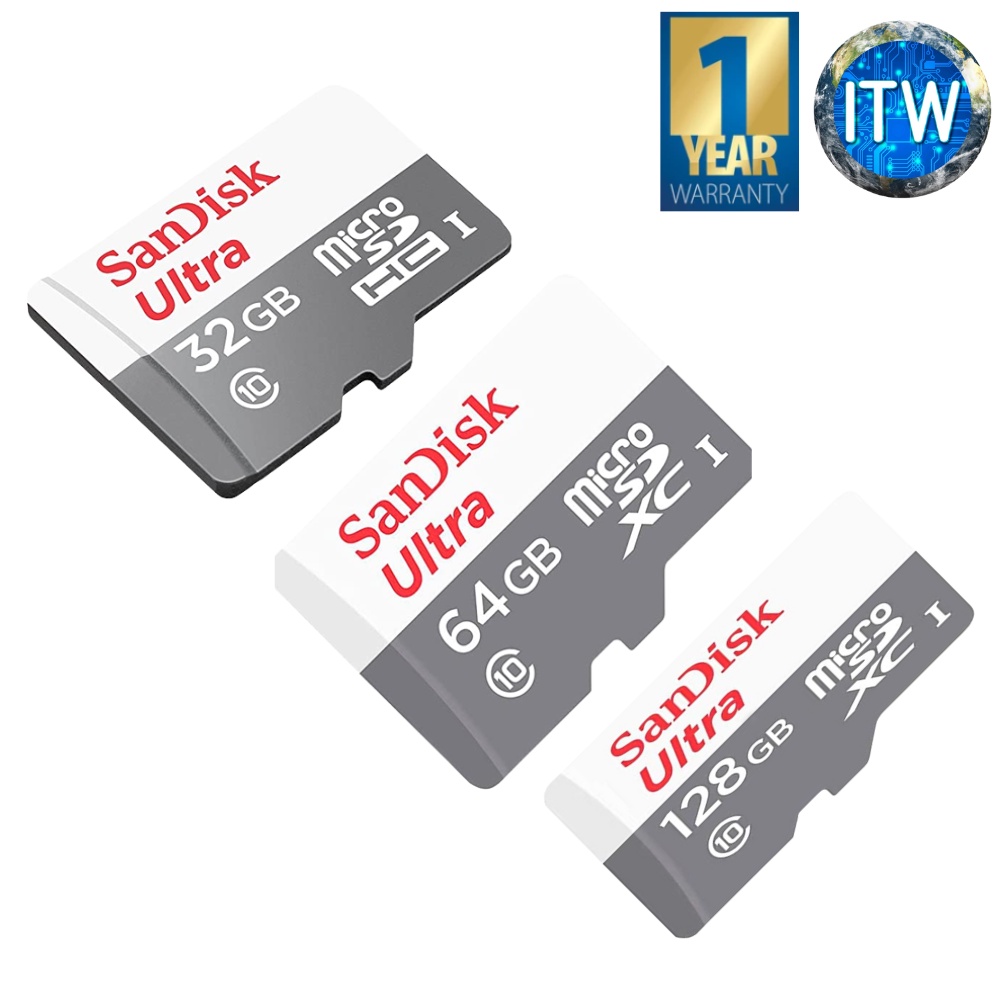 SanDisk Ultra Micro SD Card SDXC UHS-I Card, Speed up to 100MB/s - SDSQUNR | itw | Shopee ...