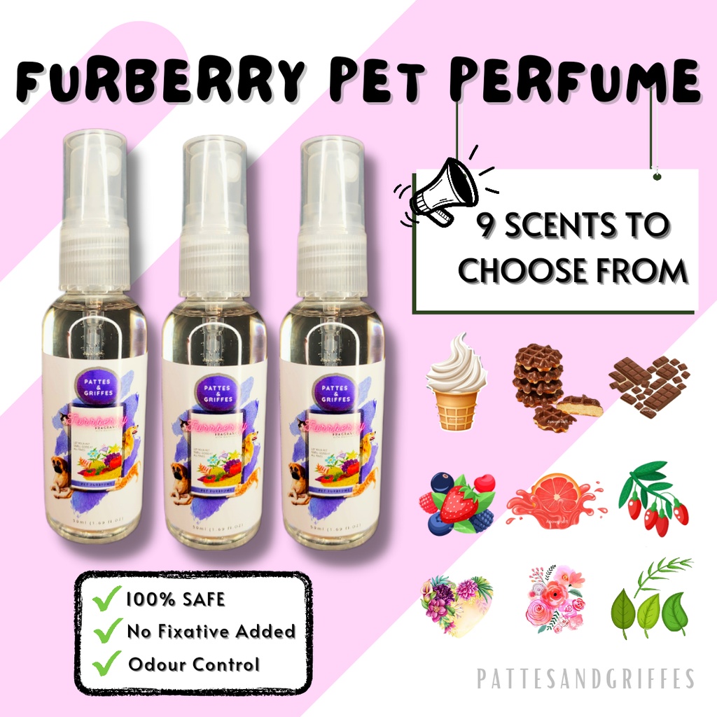 Furrberry Pet Cologne with Moisturizer in 50ml - Odor Neutralizer For Dog, Cat & Rodents ...