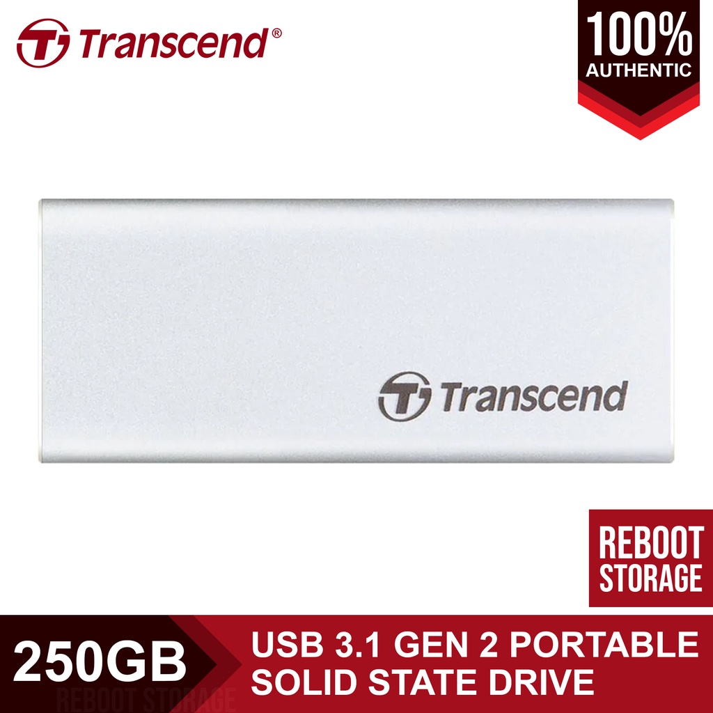 Transcend USB 3.1 Gen 2 Type C 250GB ESD260C Portable Solid State Drive ...