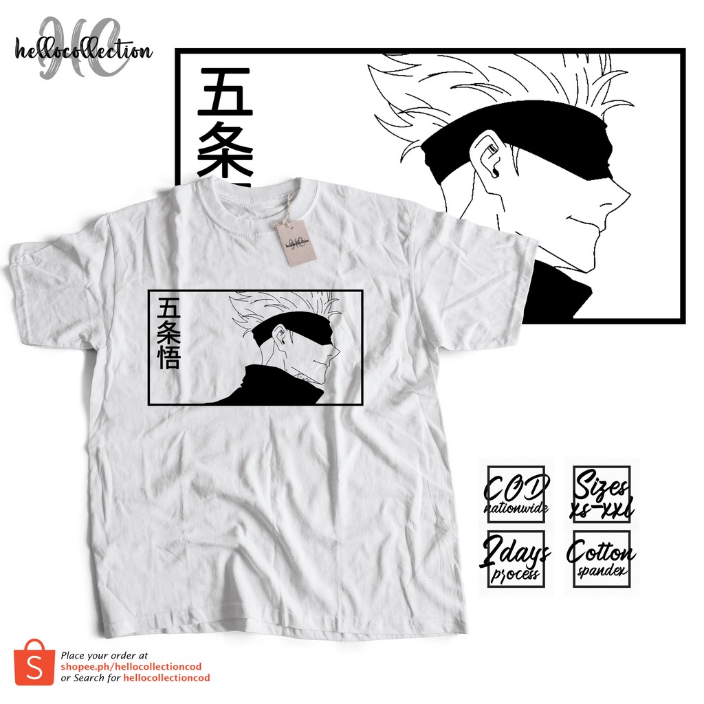 Jujutsu Kaisen - Gojo Face Anime Shirt hellocollectioncod | Shopee ...