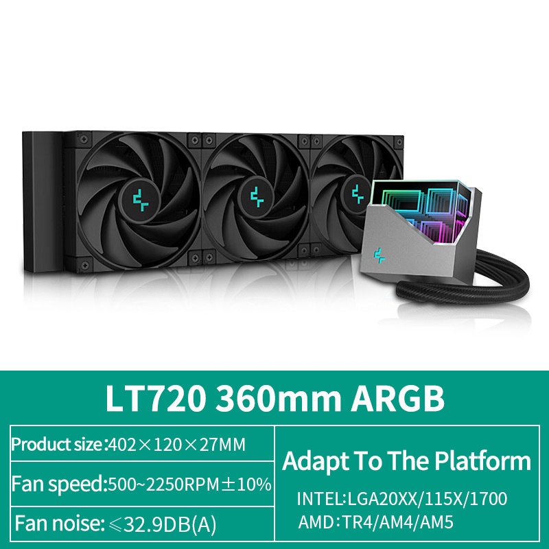 Deepcool LT360 LT240 LT720 LT520 ARGB CPU AIO Liquid Cooler 360mm High ...
