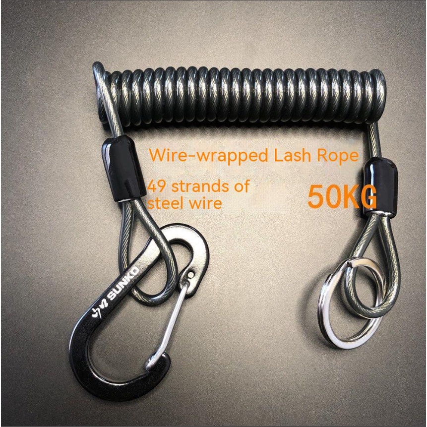 Yamaguchi wire rope automatic retractable spring rope boat fishing Luya ...
