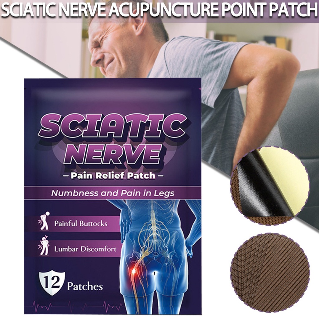 12pcs Sciatica Nerve Pain Relief Patches Hip Joint Treatment Plaster ...