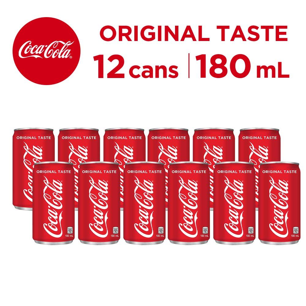 Coca-Cola Original Taste Mini Cans 180ml - Pack of 12 | Shopee Philippines