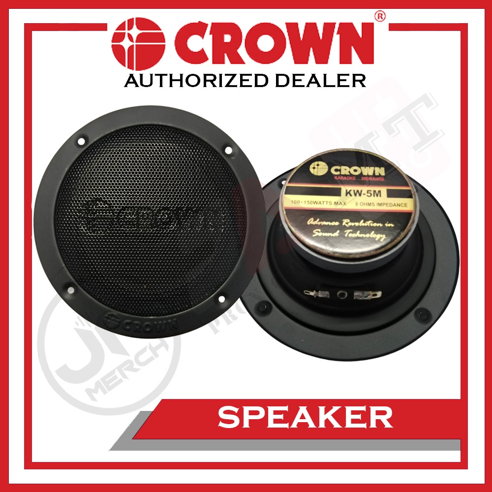Crown (KW-5M) 5" 150 watts 8 ohms Midrange Speaker with Free Capacitor ...