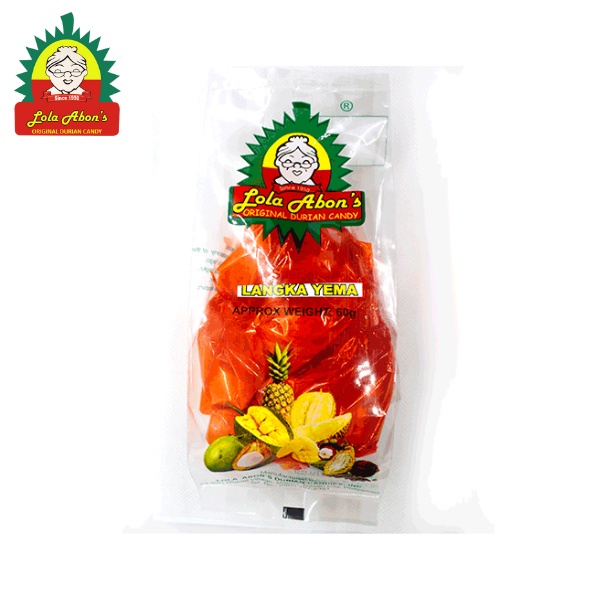 The Original Lola Abons Davao Durian Langka Yema Candy 12pcs 60grams ...