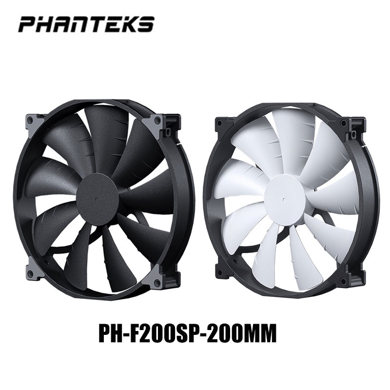 PHANTEKS F200SP Black High Air Volume Computer Case Fan 200mm 4Pin ...