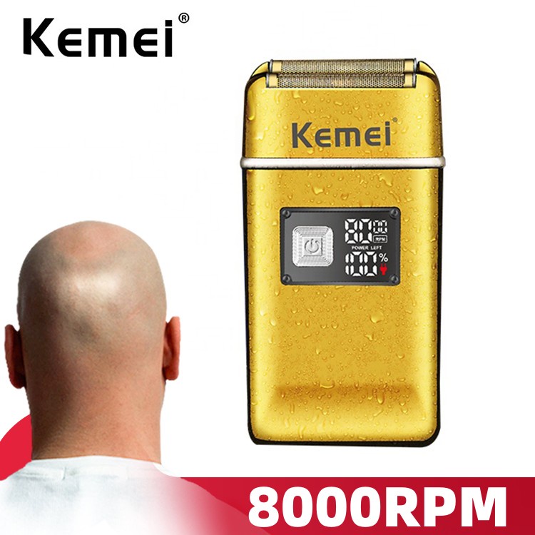 Kemei Barber Rechargeable Foil Shaver Men Electric Powerful Bald Head ...