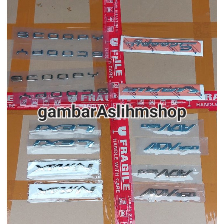3d embossed sticker logo ADV 160 SCOOPY VARIO NMAX LEXI emblem 1set | Shopee Philippines