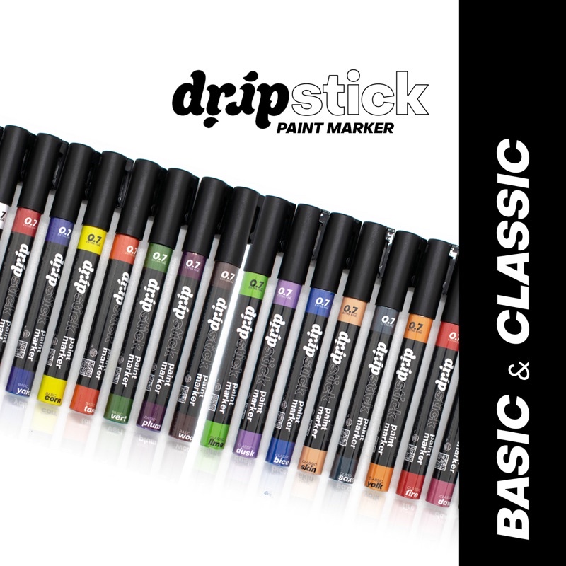 Dripstick Paint Markers ( Refillable ) - BASIC & CLASSIC Colors , Drip ...