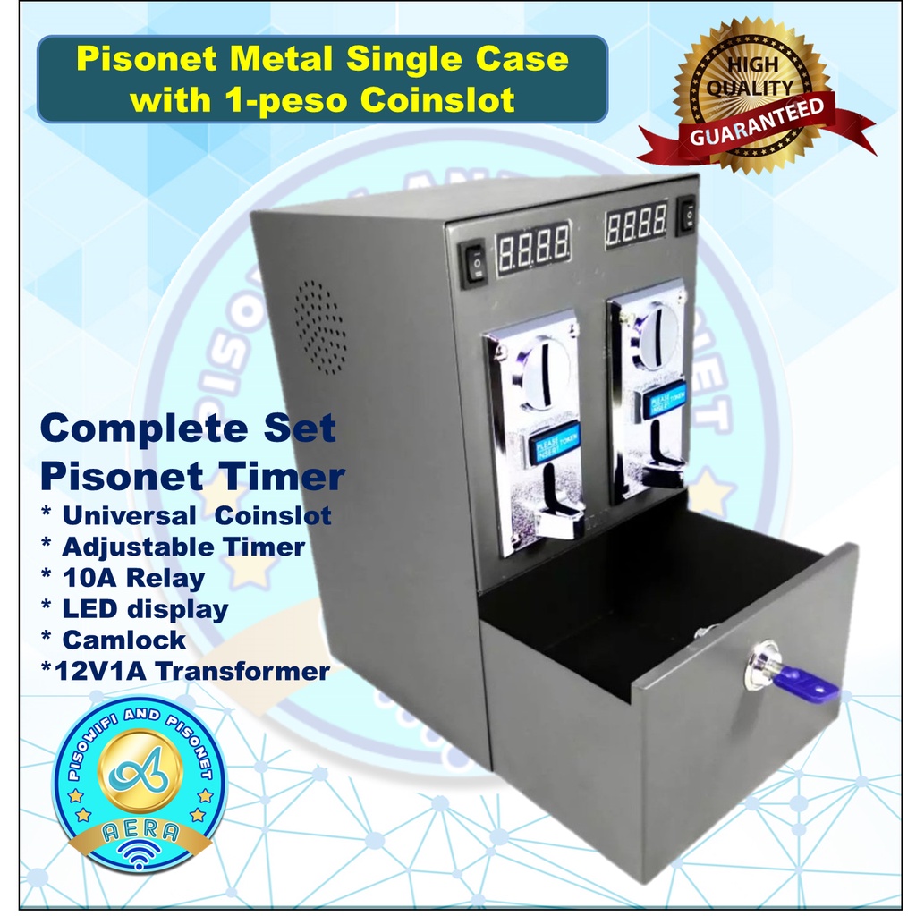 Dual Double Coinslot Pisonet with dual 4-digit timer plug and play for ...