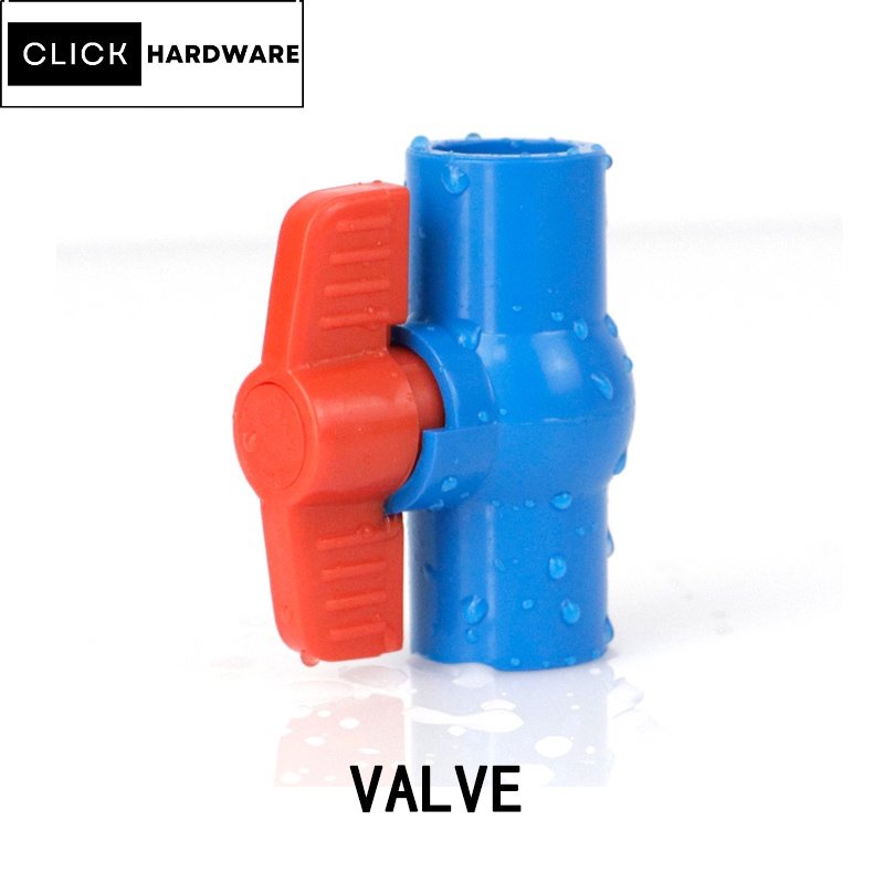 PVC Blue Fittings Ball Valve Plain 1/2" to 1" ClickHardware | Shopee ...