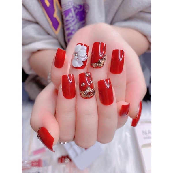 Pieceg Red fake arms, decorated with flowers and stones | Shopee ...