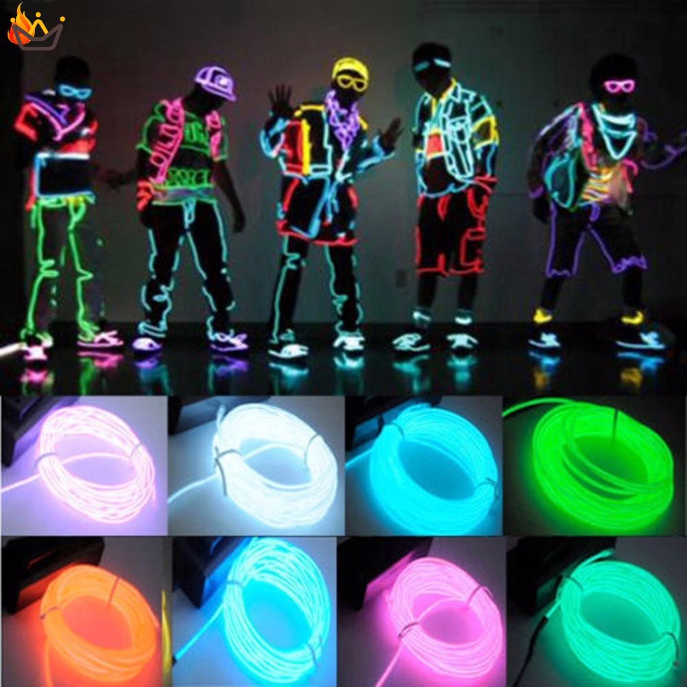 Portable Neon Light El Wire with Battery Pack / Neon Glowing ...