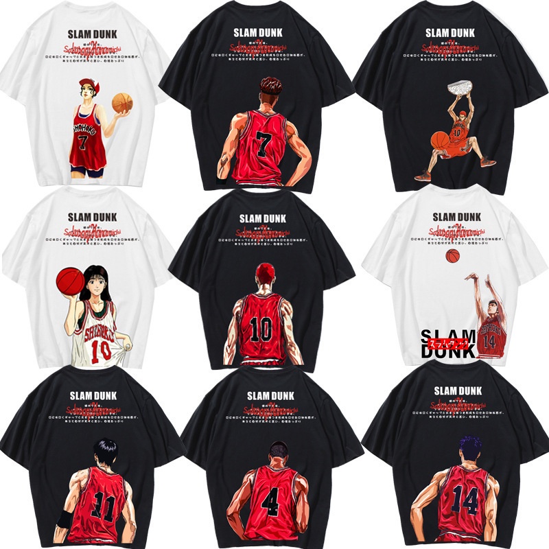 Summer anime slam dunk T-shirt men's short-sleeved basketball clothing ...