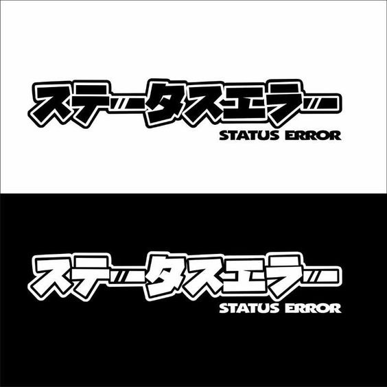 Status Error - Japanese Character Car/Motor Vinyl Sticker | Shopee ...