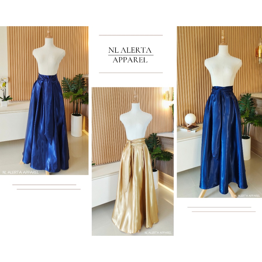 Modern Filipiniana Maxi Pleated Skirt For Women Shopee Philippines