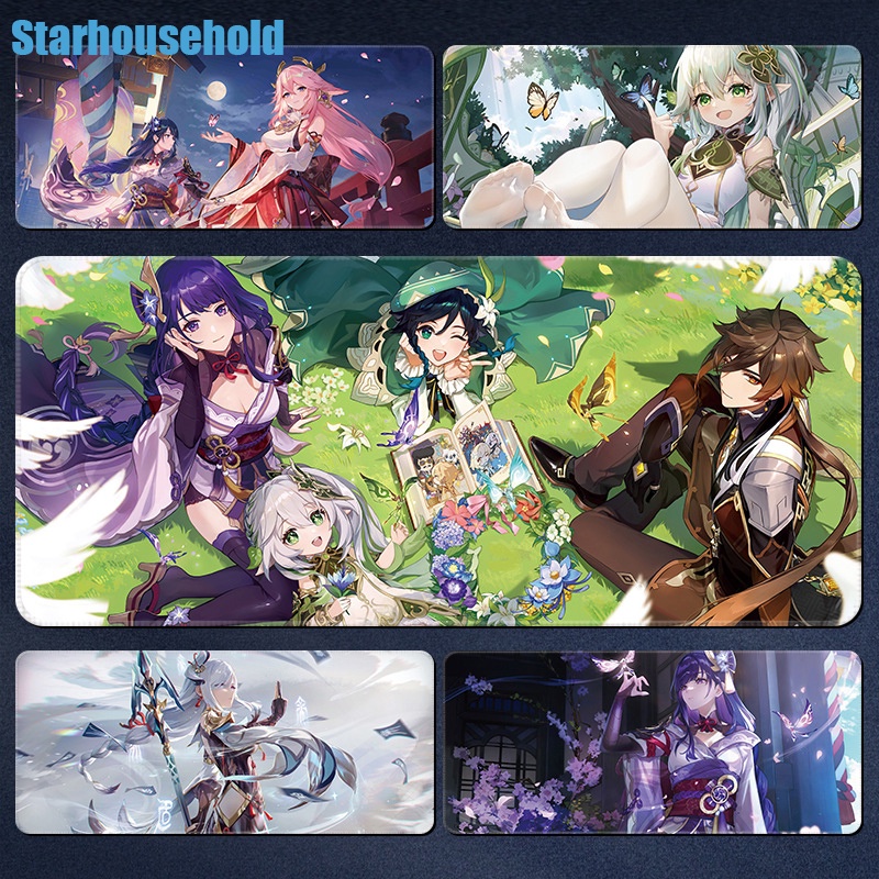 Genshin impact large Mouse pad nahida nilou raiden shogun print ...