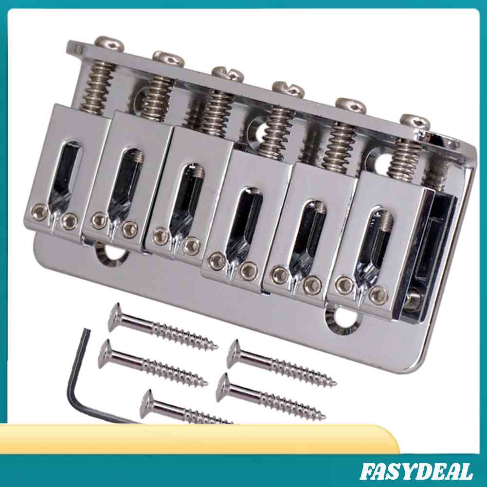 6 Strings Guitar Bridge Saddle Tailpiece for Fender Strat Electric ...